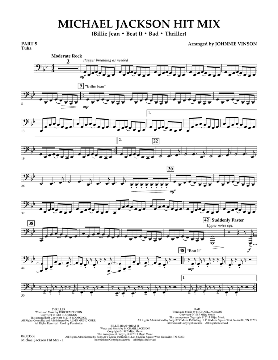 Michael Jackson Hit Mix - Pt.5 - Tuba by Johnnie Vinson - Tuba, Concert ...