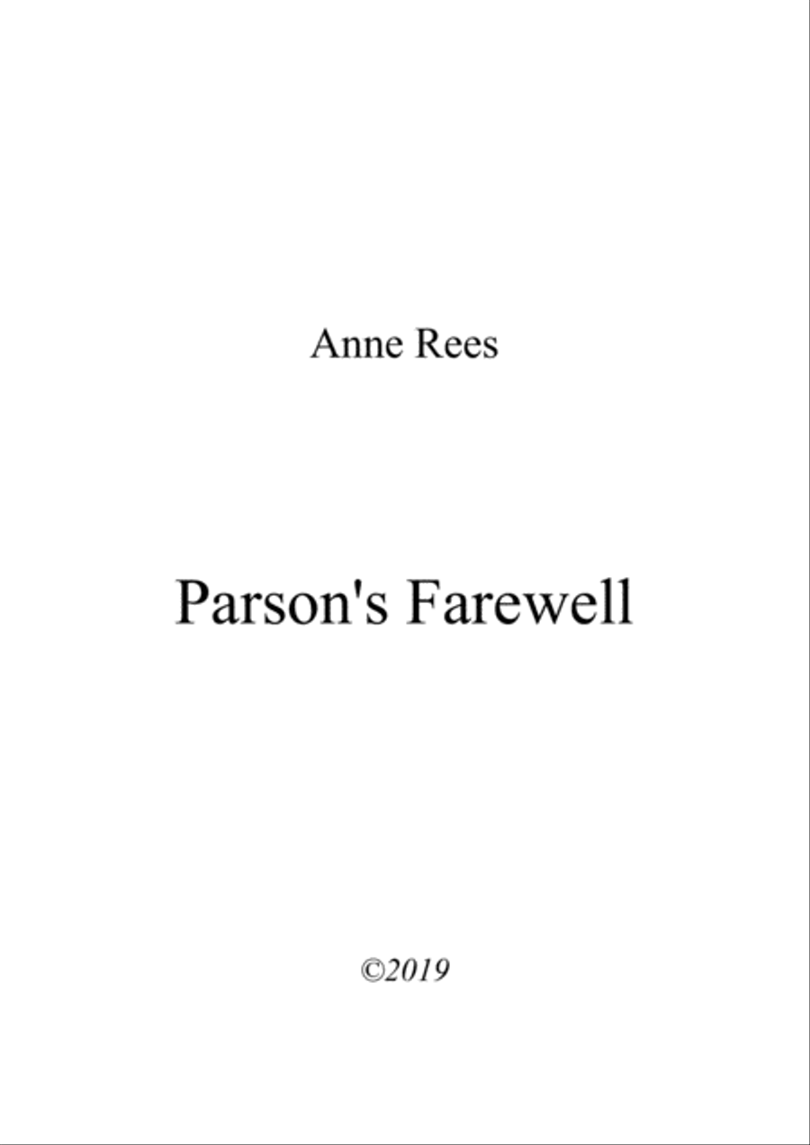 Parson's Farewell - arrangement for piano with My Lady Cullen - Piano ...