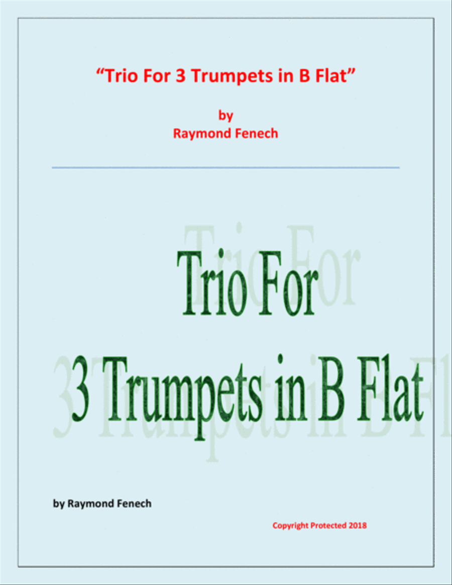 Trio for B Flat Trumpets (3 B Flat Trumpets) - Easy/Beginner - Trumpet ...