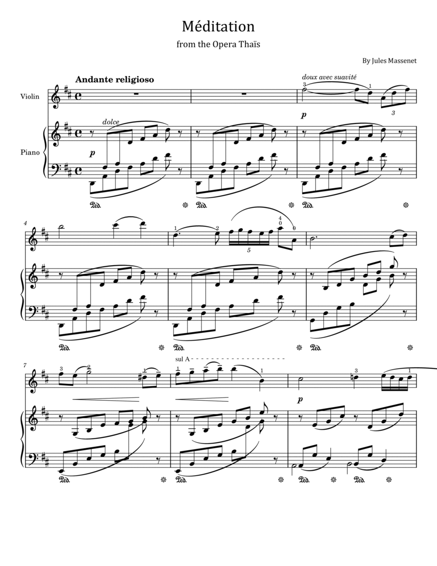 Meditation by poon - Violin Solo - Digital Sheet Music | Sheet Music Plus
