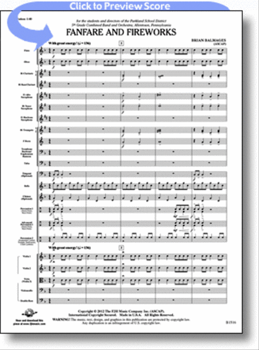 Fanfare and Fireworks by Brian Balmages - Concert Band - Beginning ...