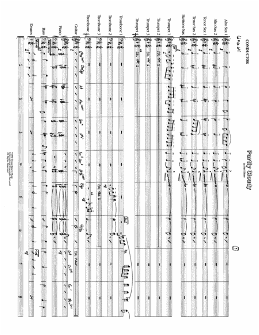 Partly Cloudy - Full Score by Neil Slater - Score - Digital Sheet Music ...