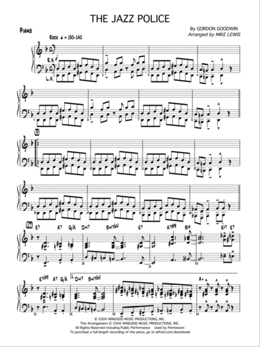 The Jazz Police: Piano Accompaniment by Gordon Goodwin - Jazz Ensemble ...