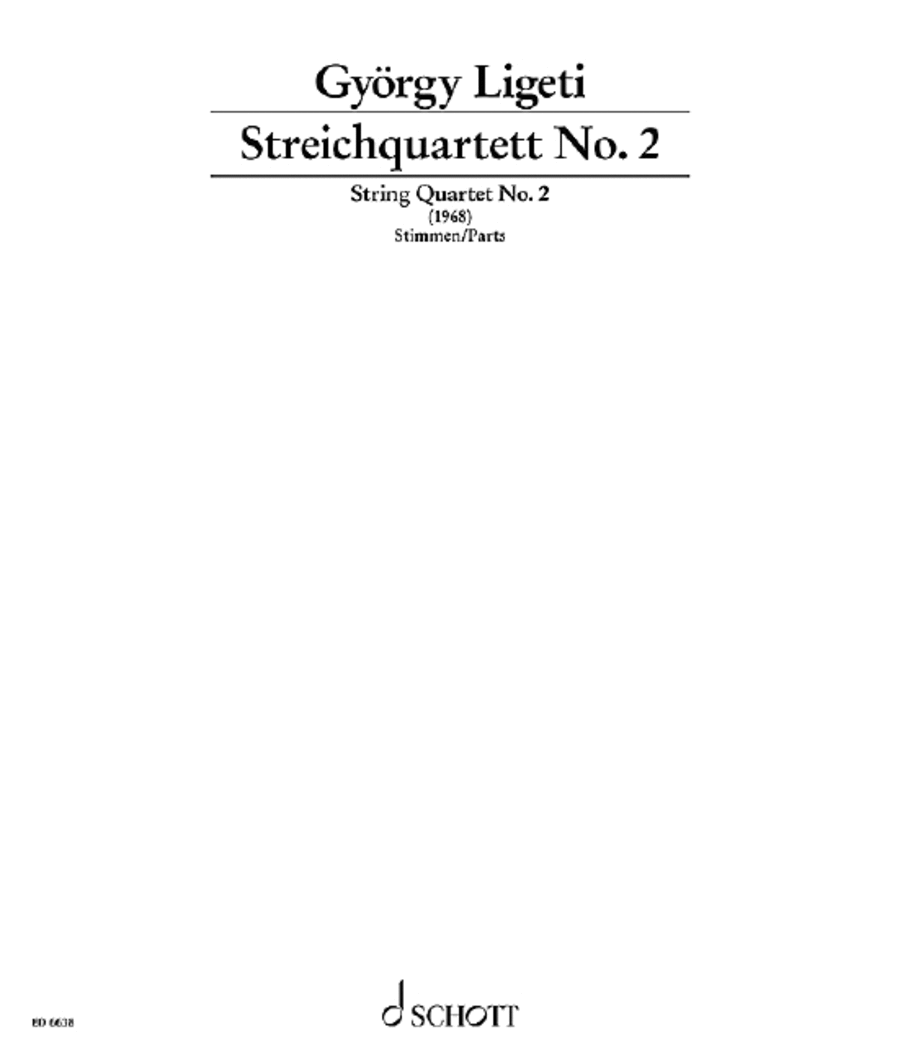 String Quartet No. 2 by Gyorgy Ligeti - Cello, Viola, Violin - Digital ...