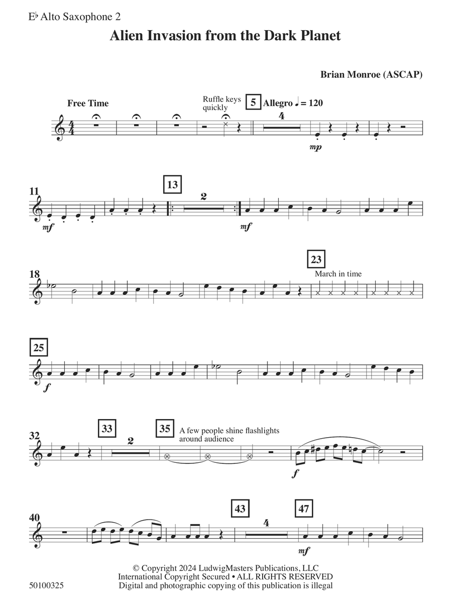 Alien Invasion From The Dark Planet - Alto Saxophone 2 by Brian Monroe ...