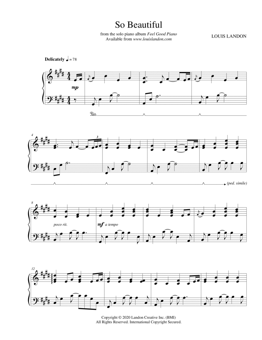 So Beautiful - Piano Method, Piano Solo - Early Intermediate Digital ...