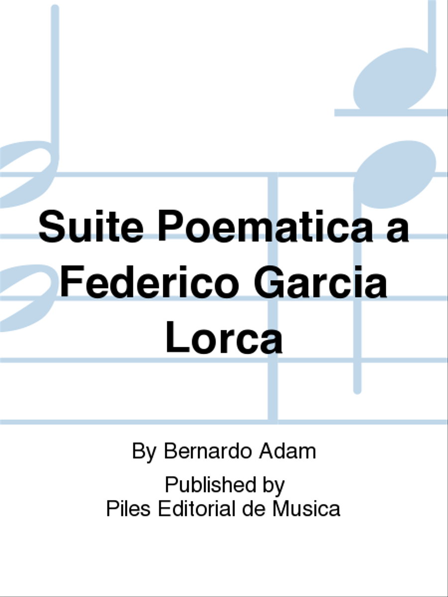 Suite Poematica a Federico Garcia Lorca - Concert Band - Grade 6 Sheet ...