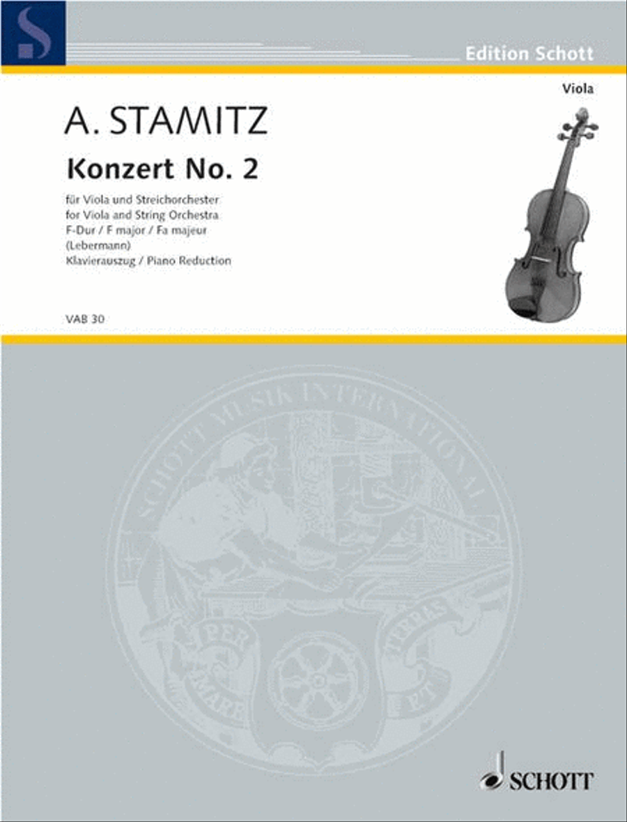 Concerto No. 2 F Major by Anton Stamitz - Piano, Viola - Intermediate ...
