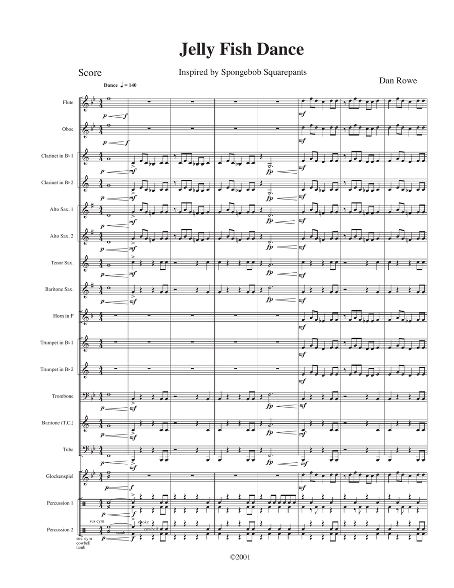 Jelly Fish Dance - Concert Band - Digital Sheet Music | Sheet Music Plus