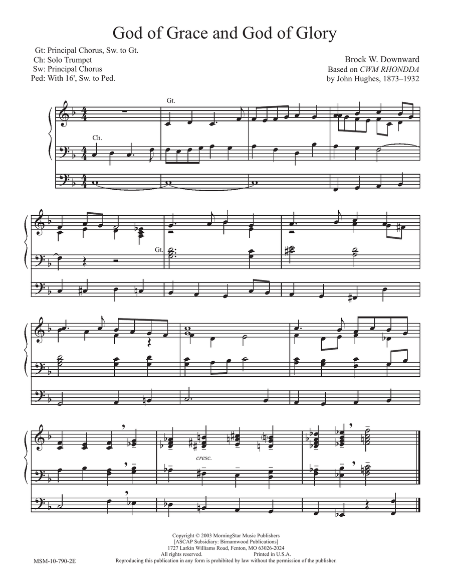 God of Grace and God of Glory (Introduction) - Organ - Beginning ...