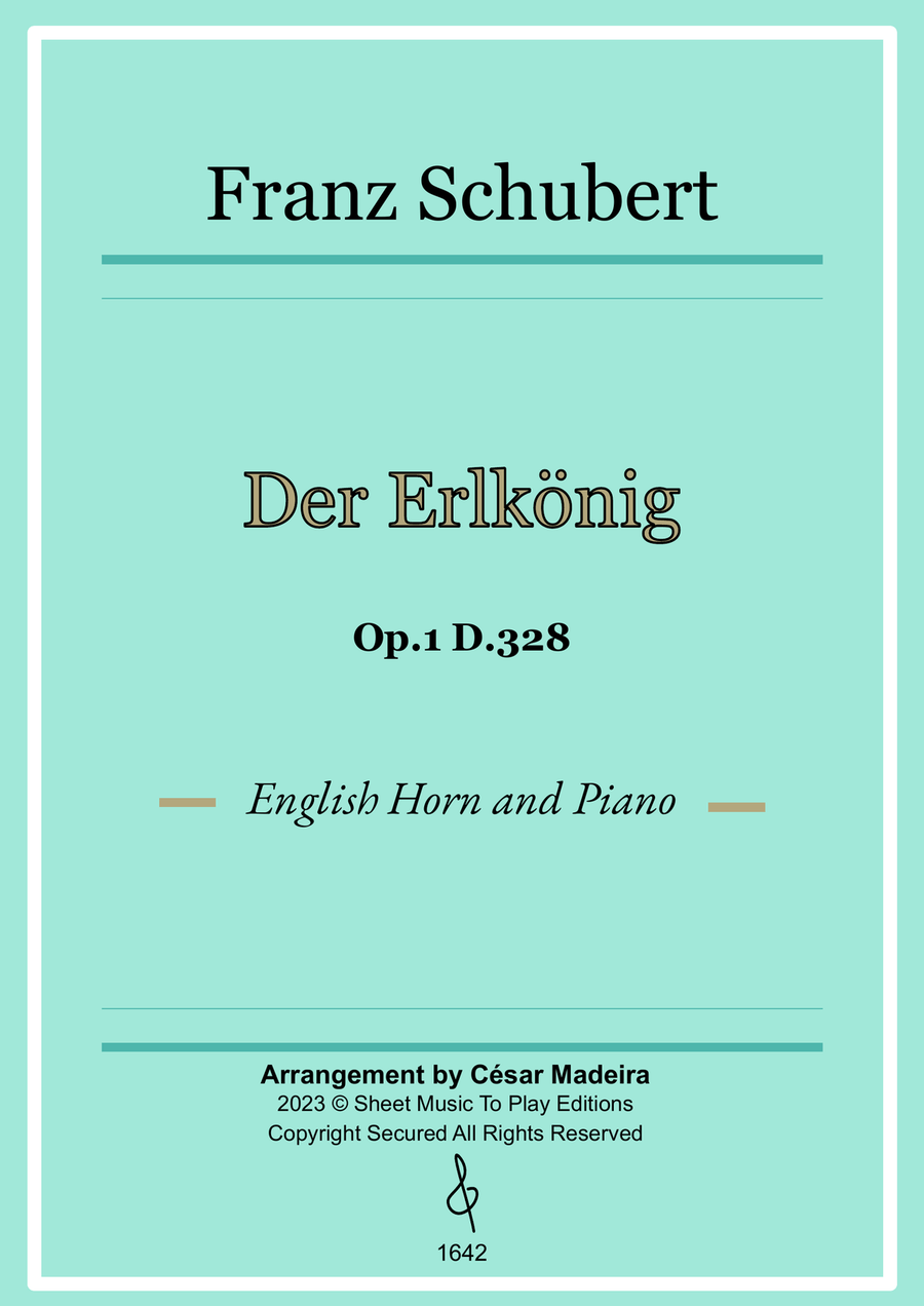 Der Erlkönig by Schubert - English Horn and Piano (Full Score and Parts ...