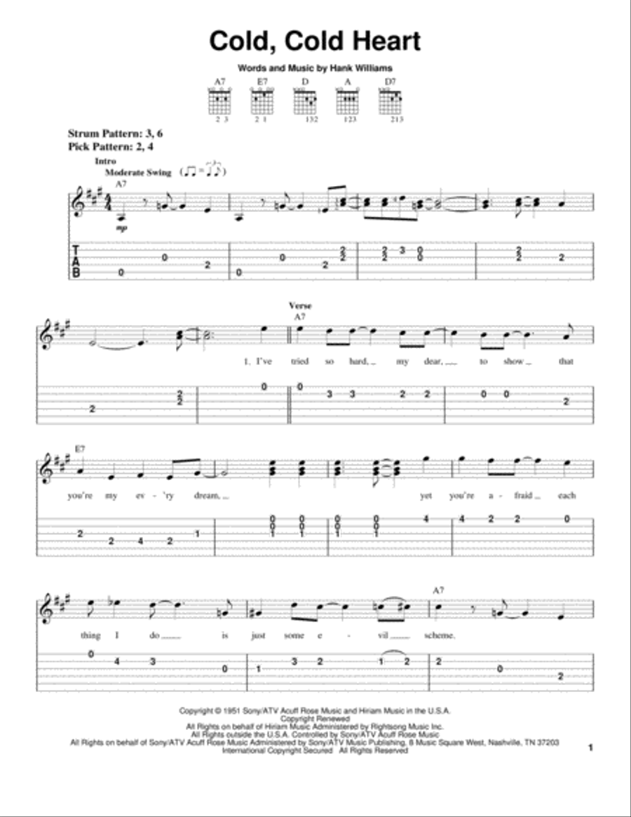 Cold, Cold Heart by Norah Jones - Electric Guitar - Digital Sheet Music ...