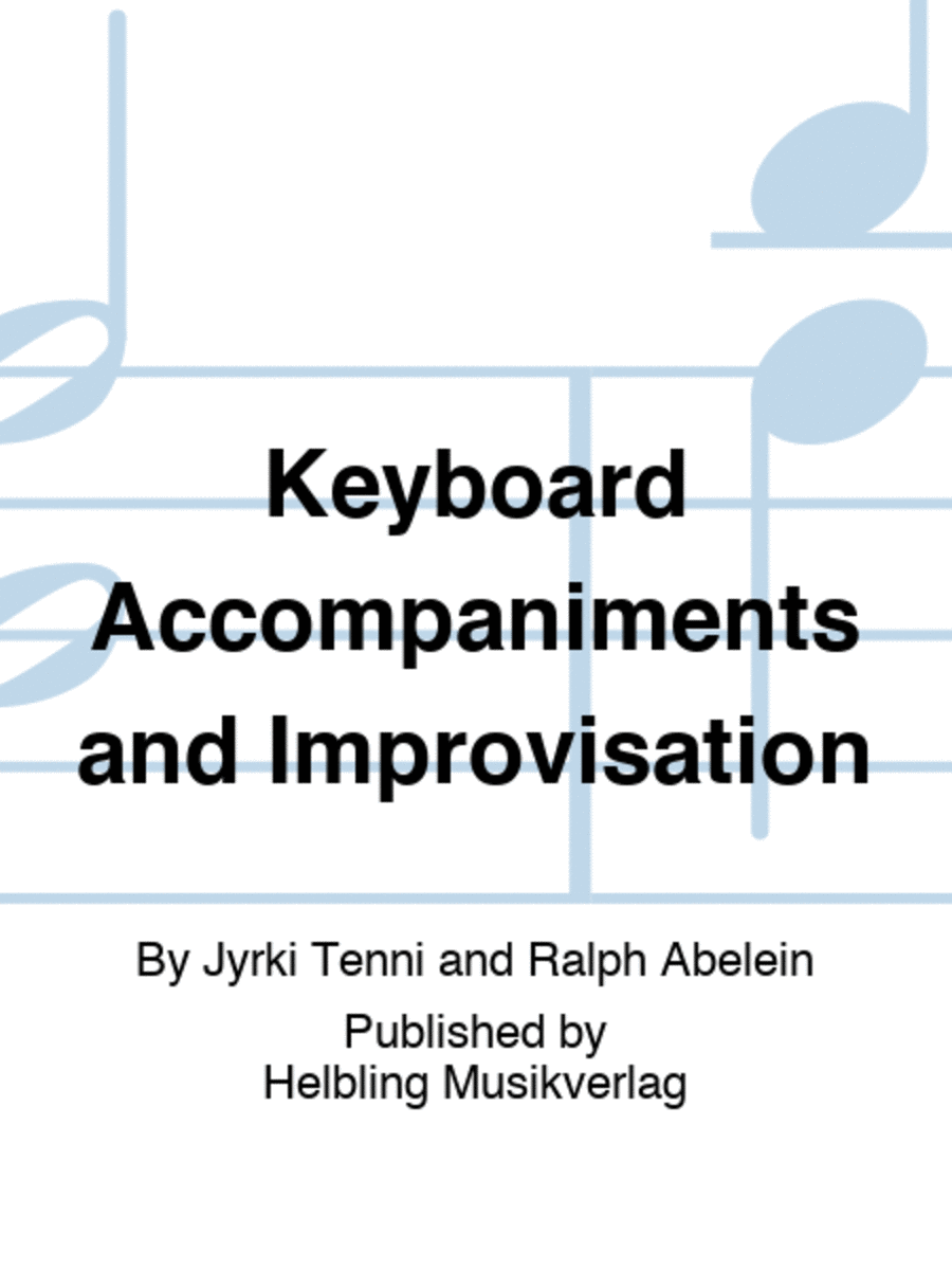 Keyboard Accompaniments and Improvisation - Piano and Keyboard - Sheet ...