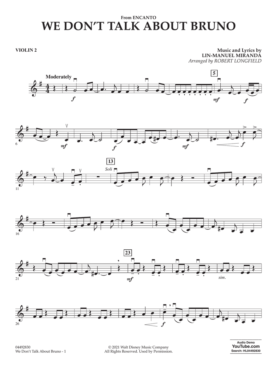 We Don't Talk About Bruno (from Encanto) (arr. Robert Longfield ...