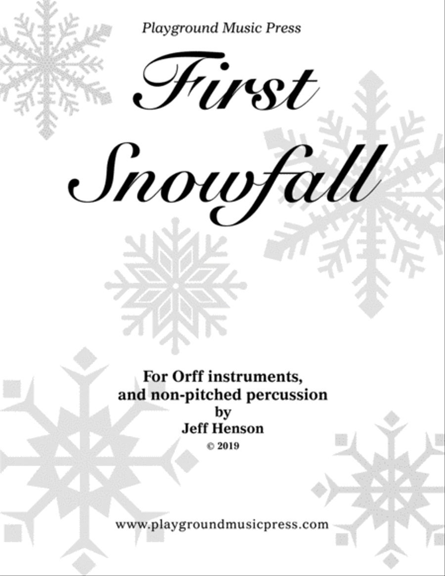 First Snowfall for Orff Instruments - Orff Instrument - Digital Sheet ...