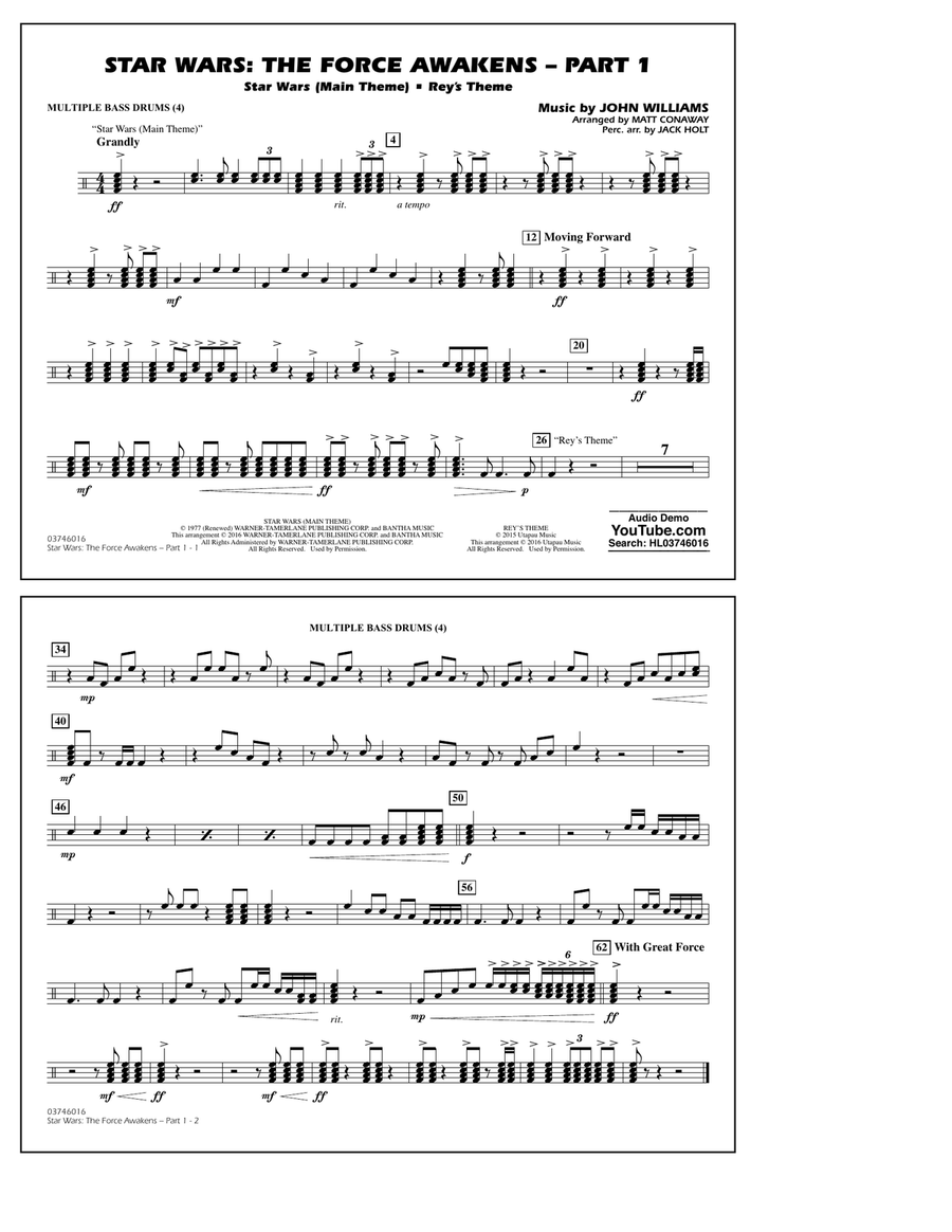 Star Wars: The Force Awakens - Part 1 - Multiple Bass Drums by Matt ...