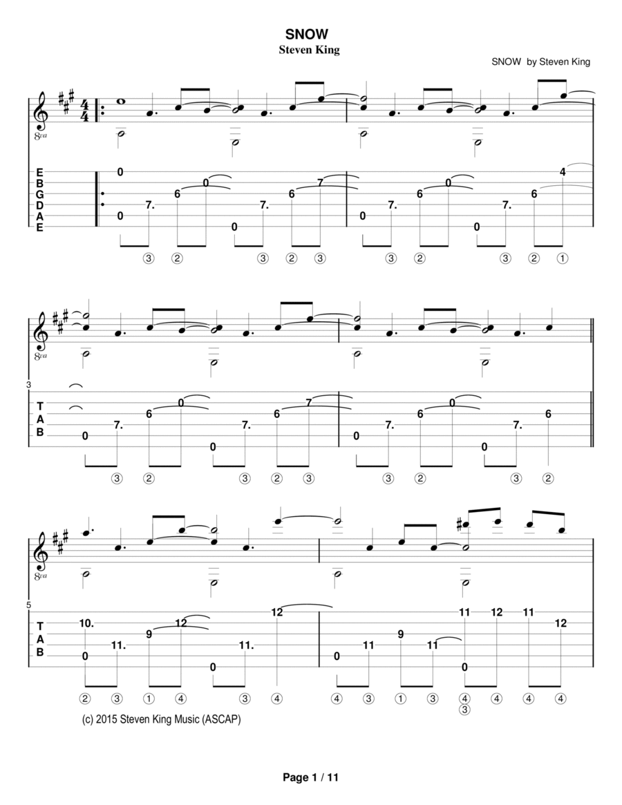 Snow - Guitar Solo - Digital Sheet Music | Sheet Music Plus