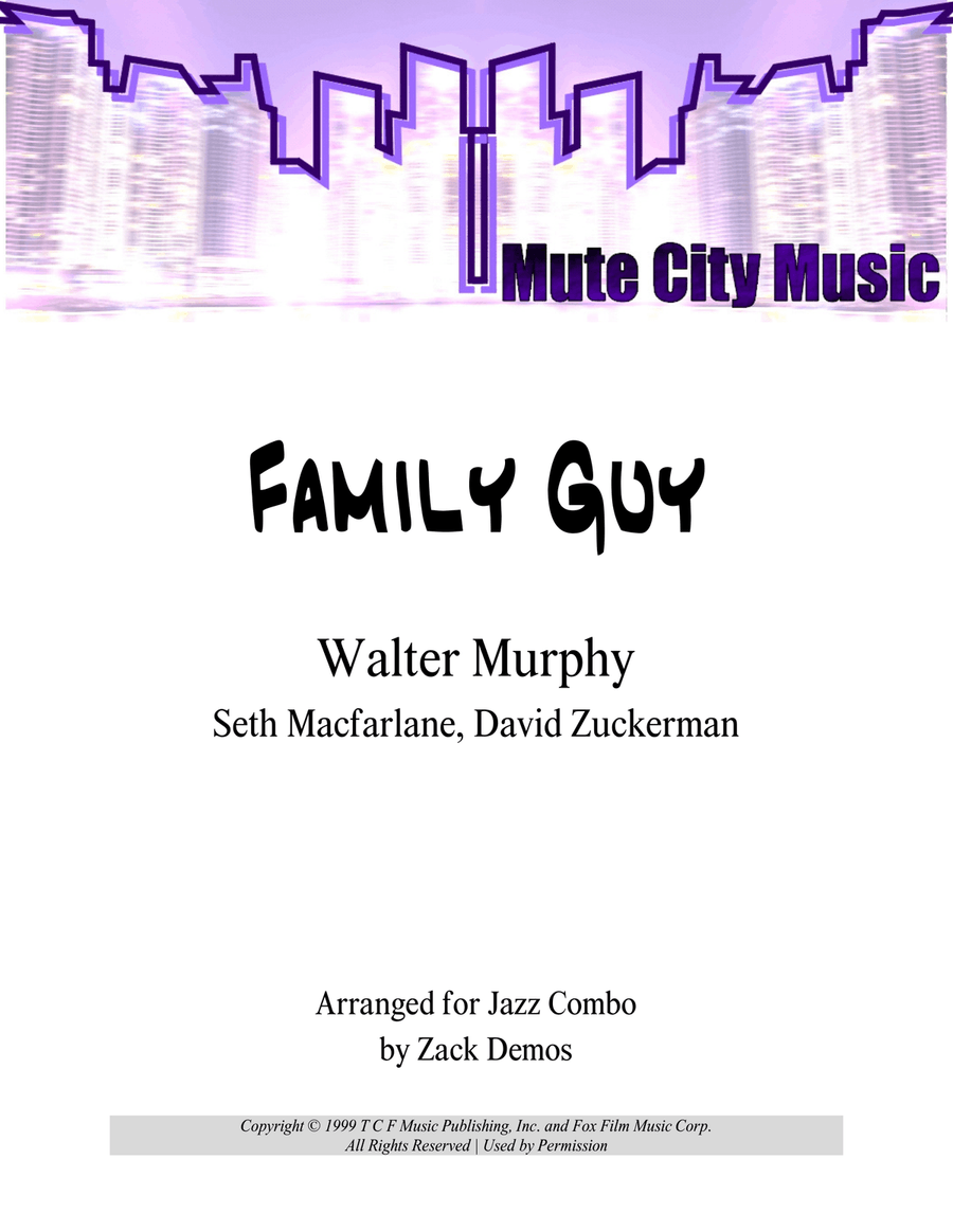 Theme From Family Guy by Walter Murphy - Jazz Ensemble - Digital Sheet ...