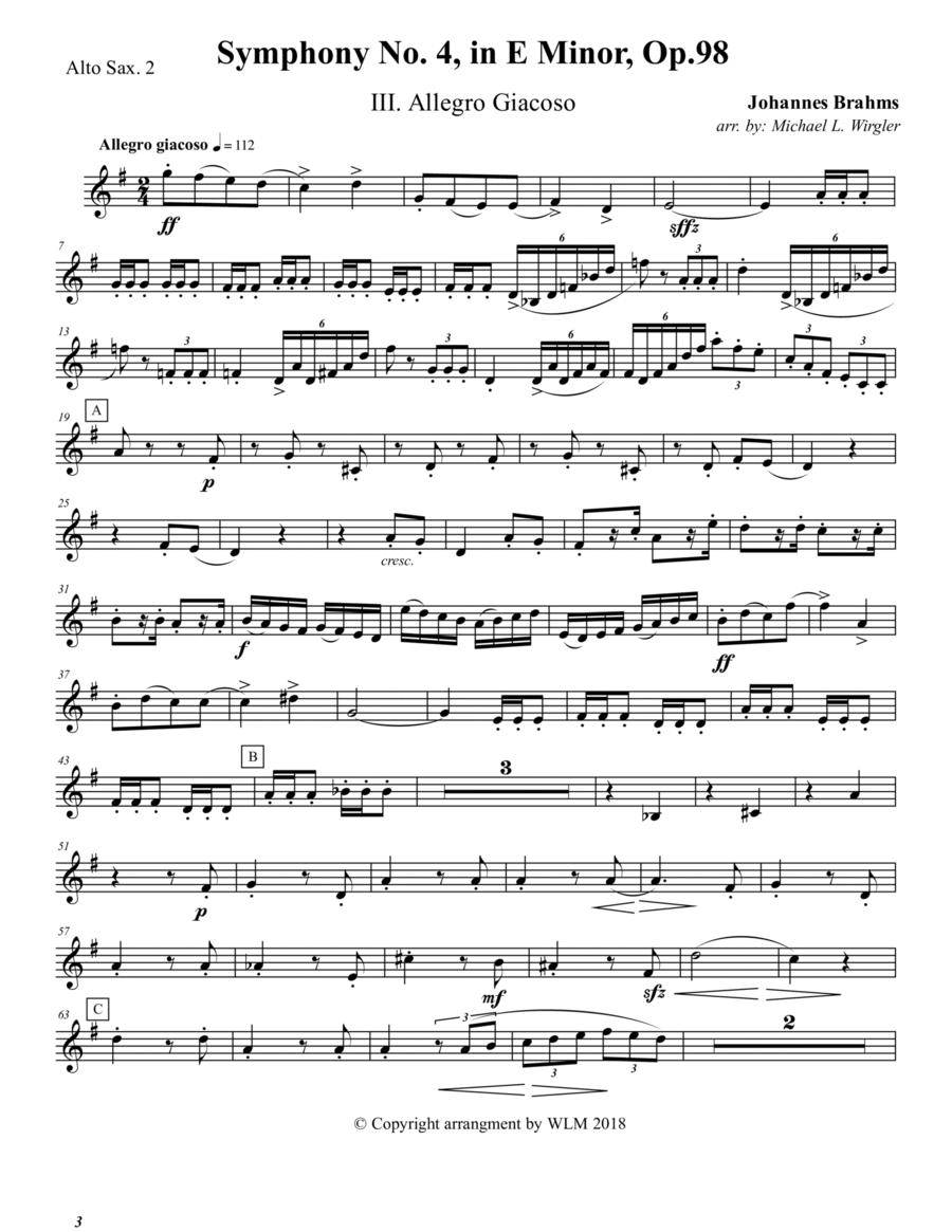 Brahms: Symphony No.4 in E minor - Third Movement: Allegro Giacoso by ...