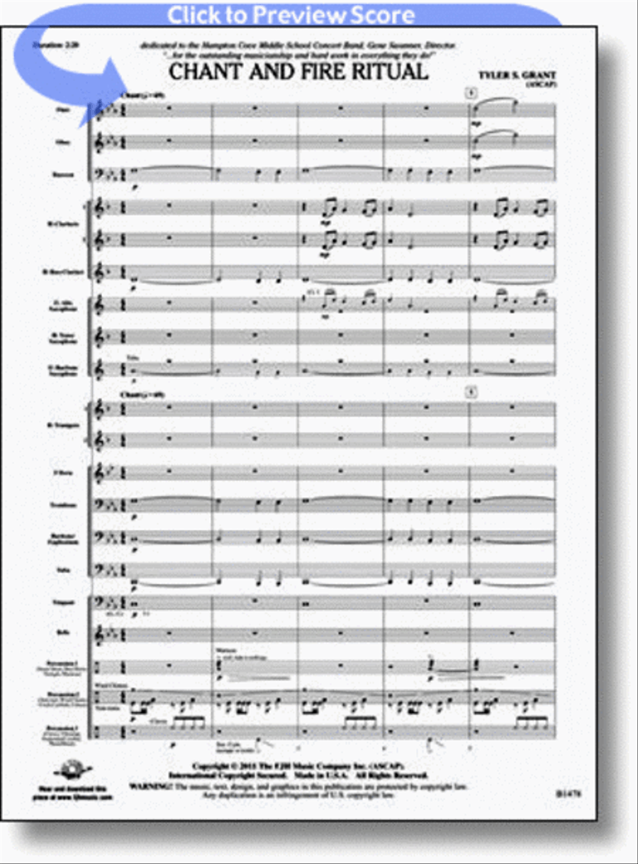 Chant and Fire Ritual - Concert Band - Sheet Music | Sheet Music Plus