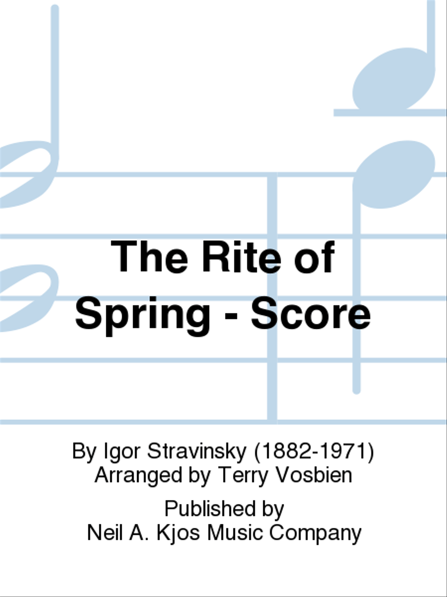 The Rite of Spring - Score by Igor Stravinsky - Concert Band - Sheet ...
