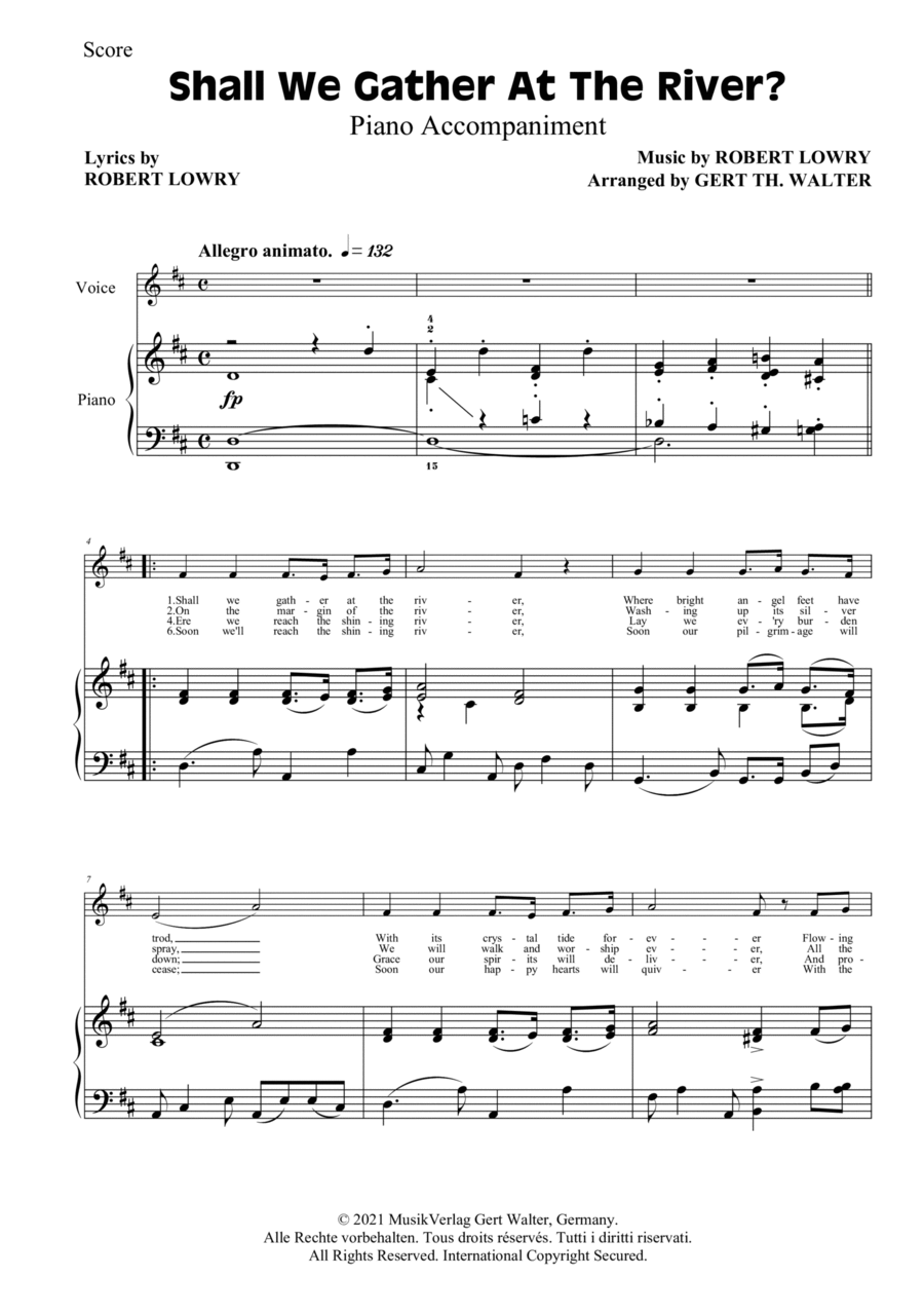 Shall We Gather At The River by Robert Lowry - Piano Solo - Digital ...