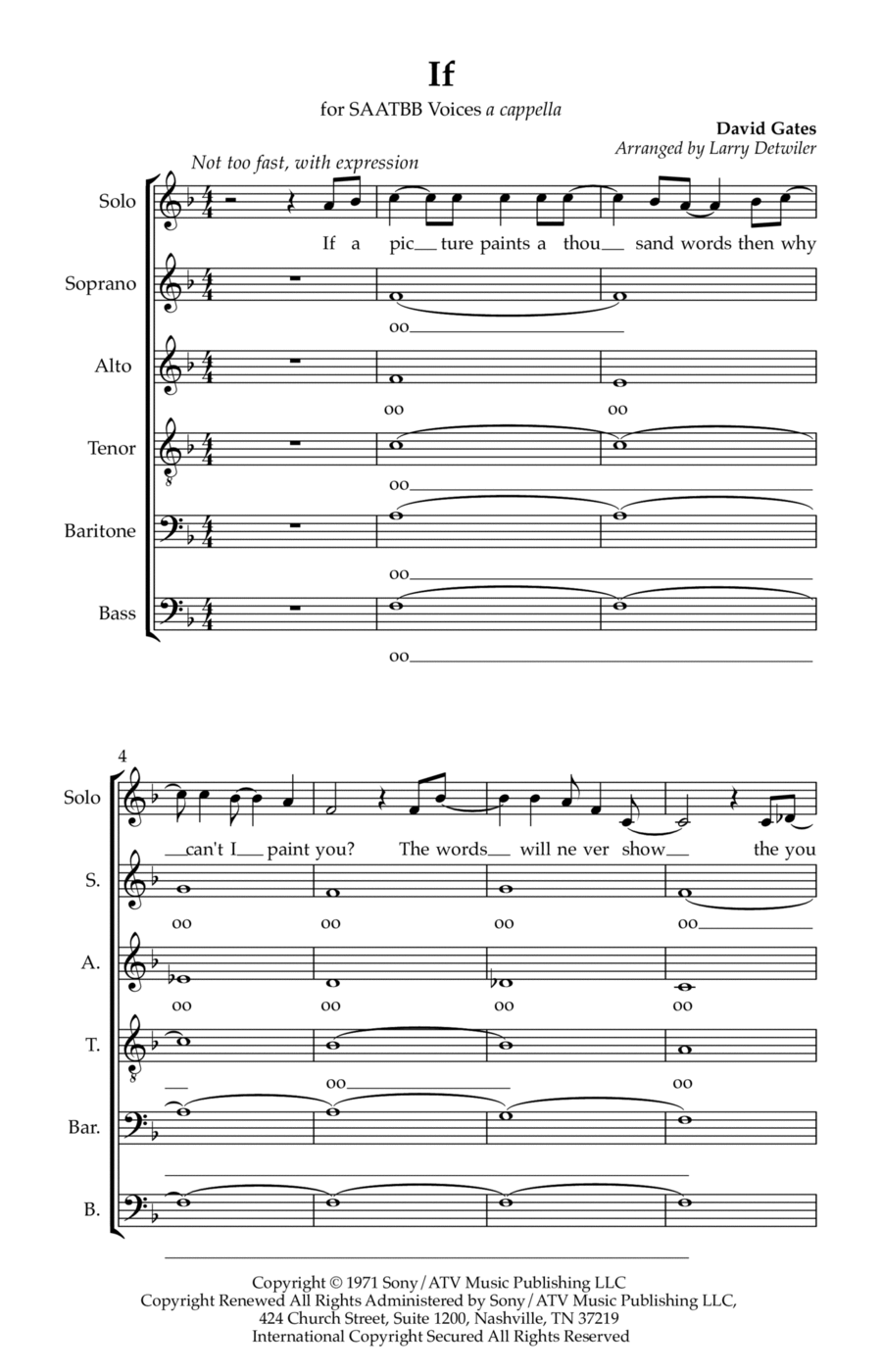 If by Bread - Divisi - Early Intermediate Digital Sheet Music | Sheet ...
