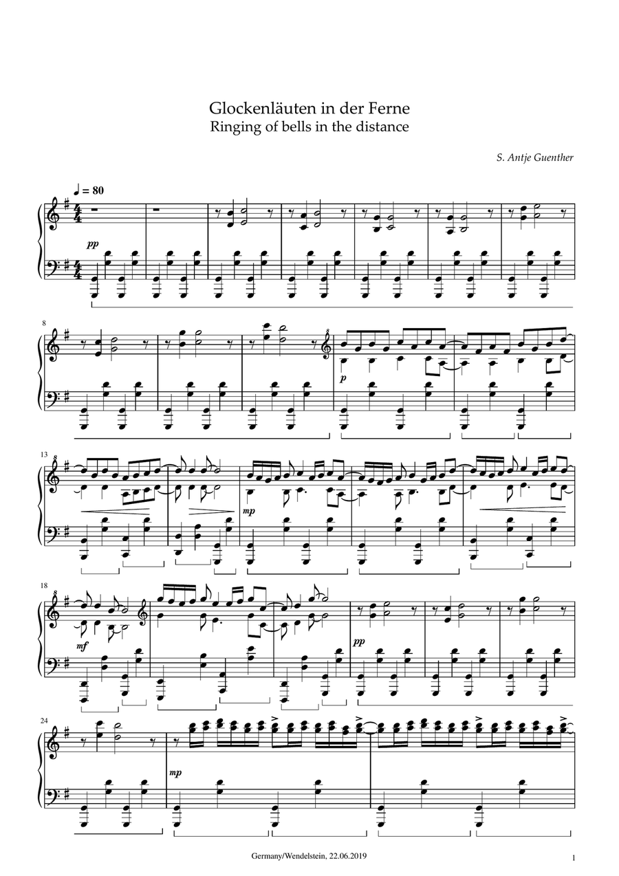 Ringing of bells in the distance (Glockenläuten in der Ferne) - Easy ...