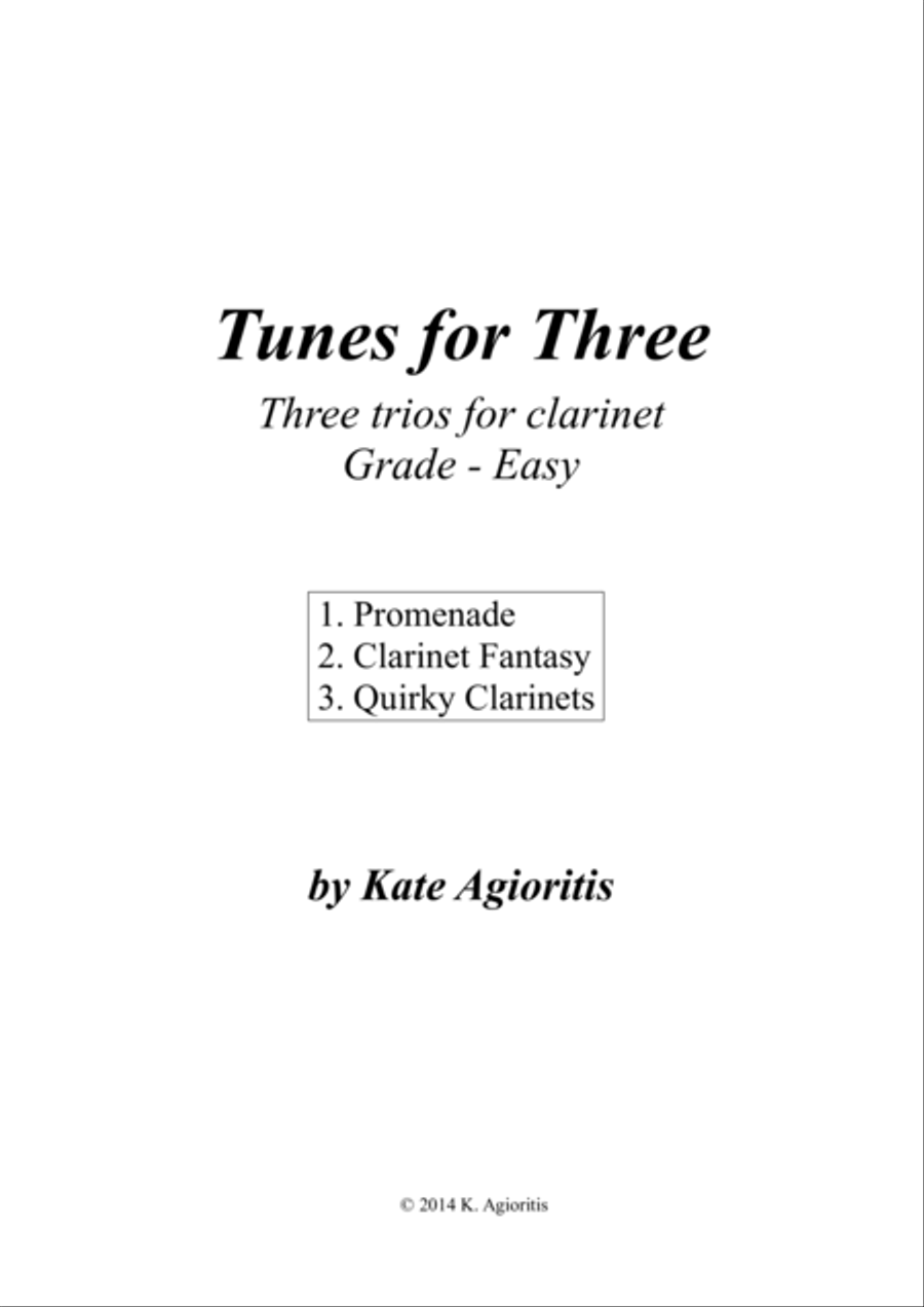 Tunes for Three - Three Easy Trios for Clarinet - Book 1 by Kate ...