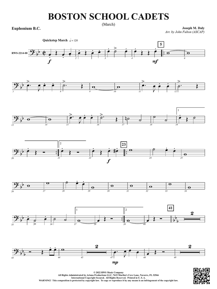 Boston School Cadets - March: Baritone B.C. - Baritone Horn BC ...