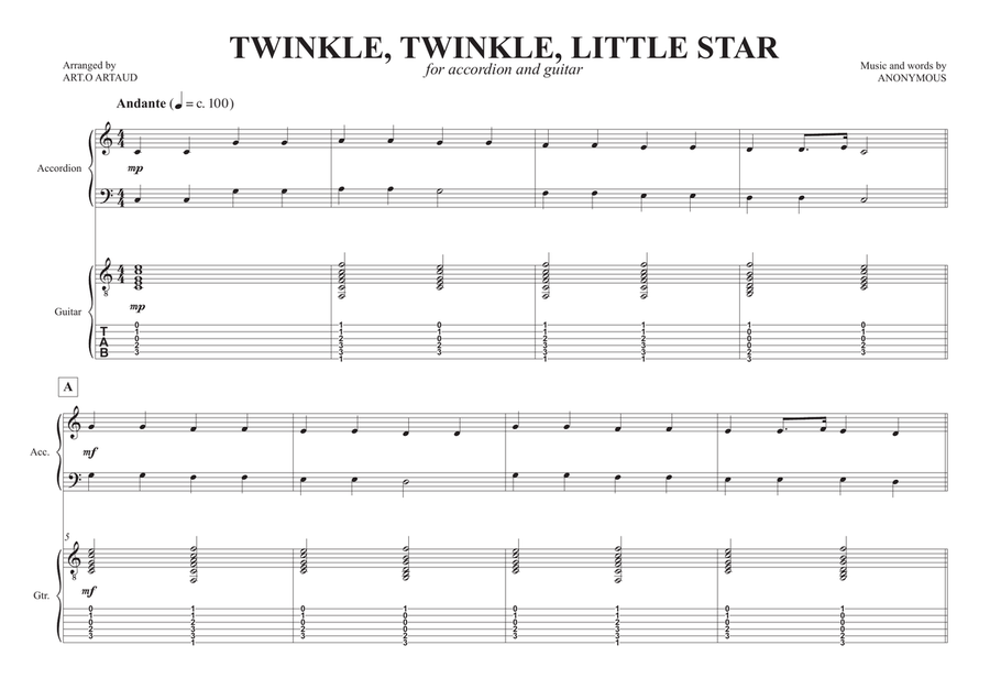 Twinkle Twinkle Little Star - Accordion, Guitar, Chamber Music ...