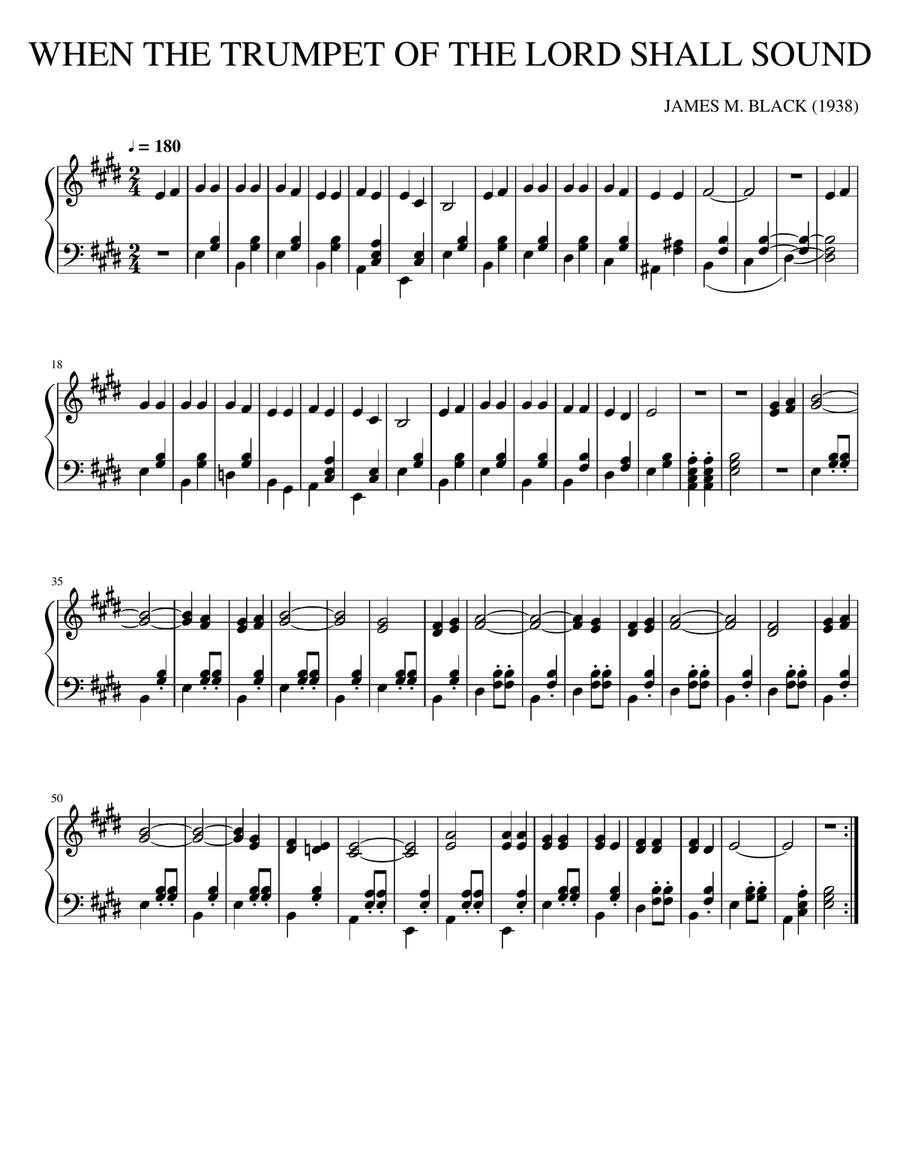 When The Trumpet of The Lord Shall Sound. - Trumpet - Digital Sheet ...
