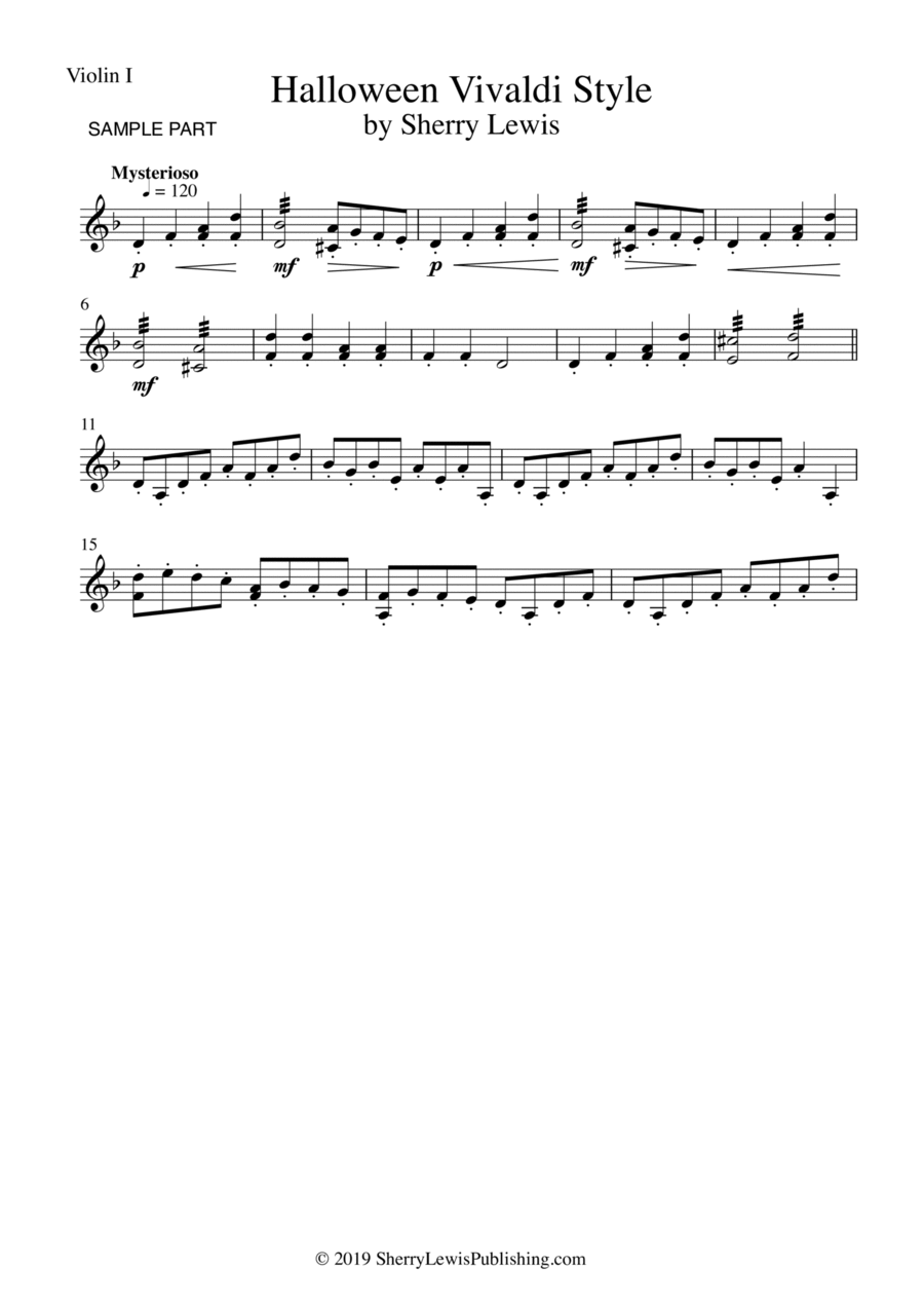 Halloween Vivaldi Style VIOLIN SOLO (for violin solo) - Violin Solo ...