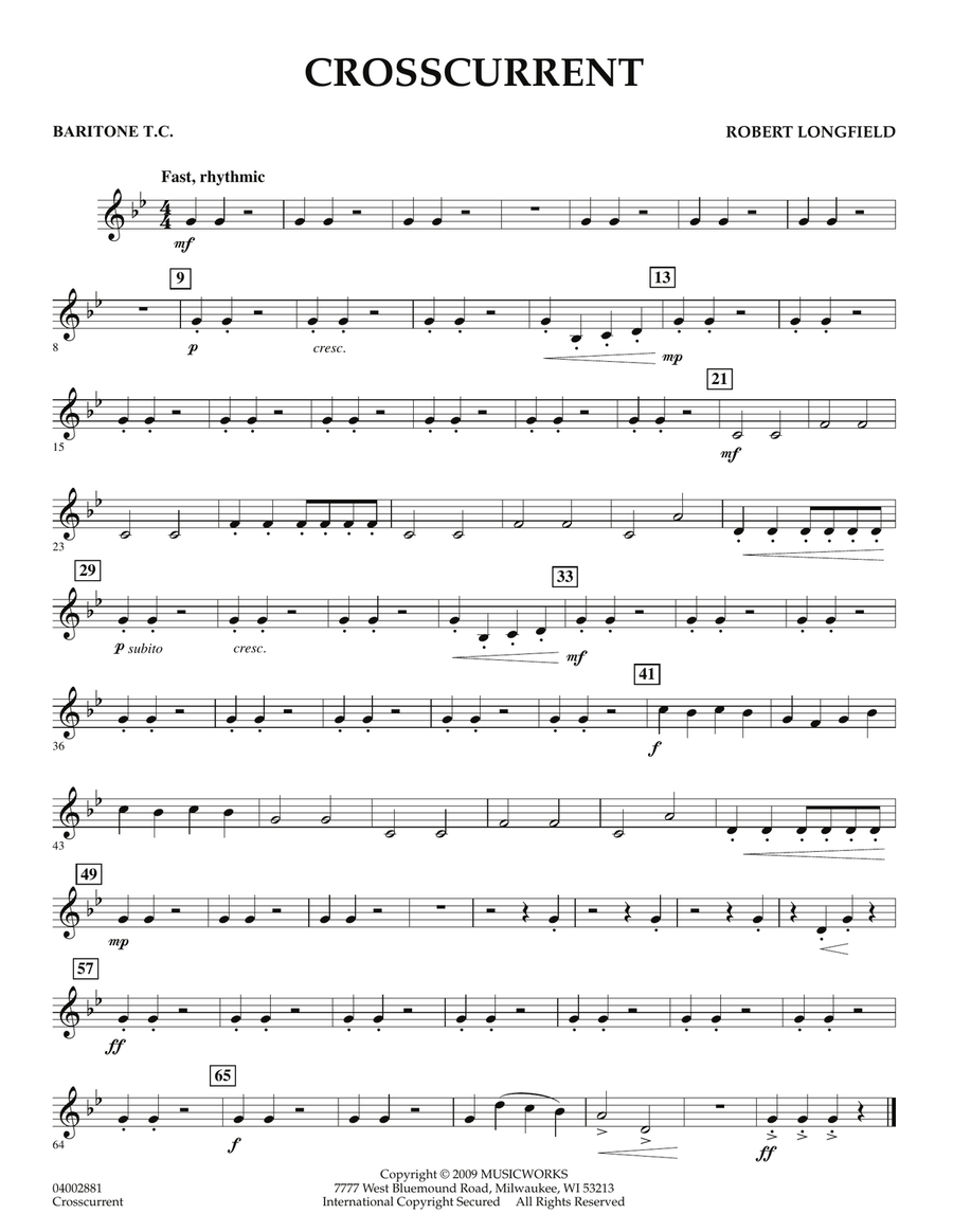 Crosscurrent - Baritone T.C. by Robert Longfield - Concert Band ...