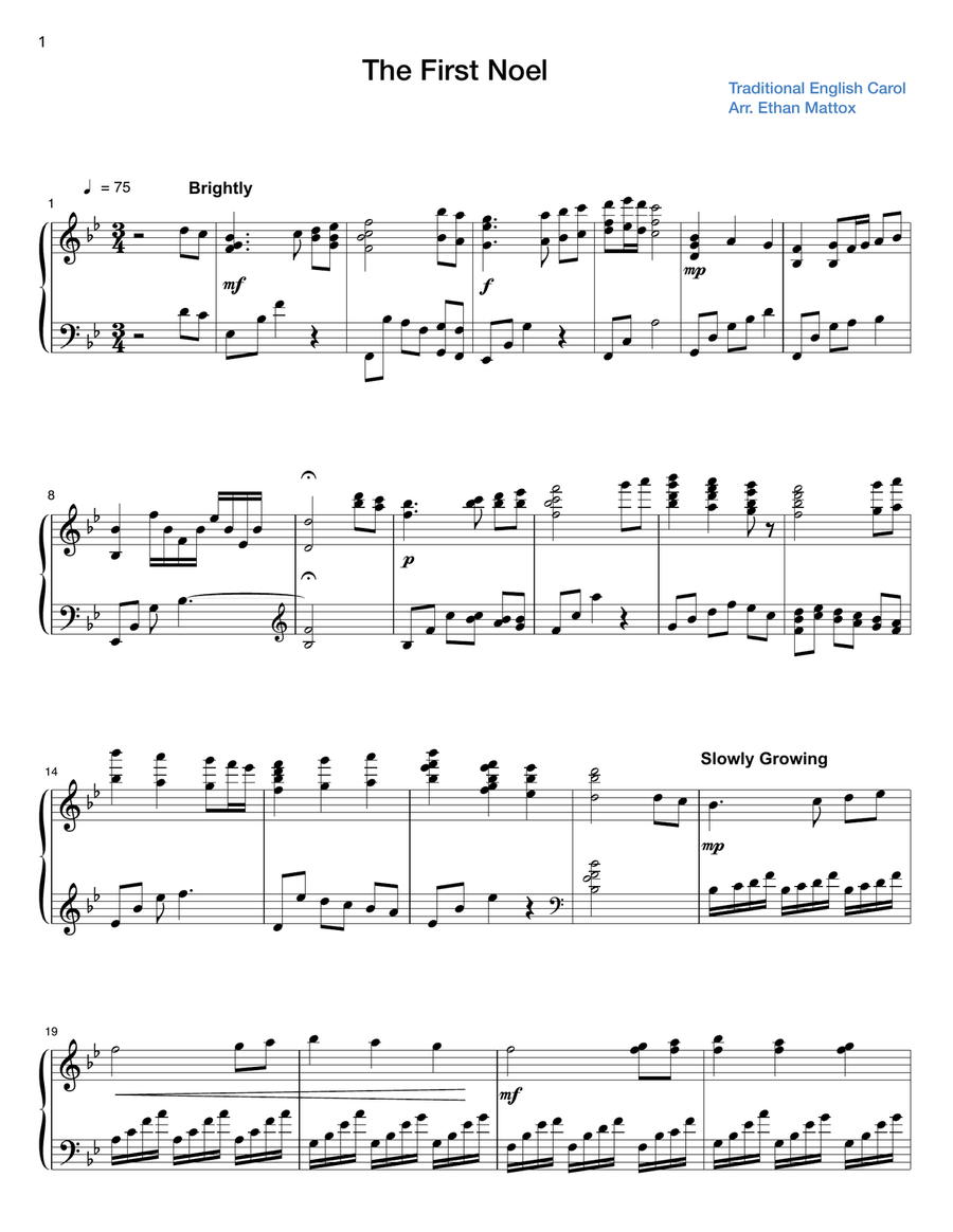 The First Noel by Traditional English Carol - Piano Solo - Advanced ...
