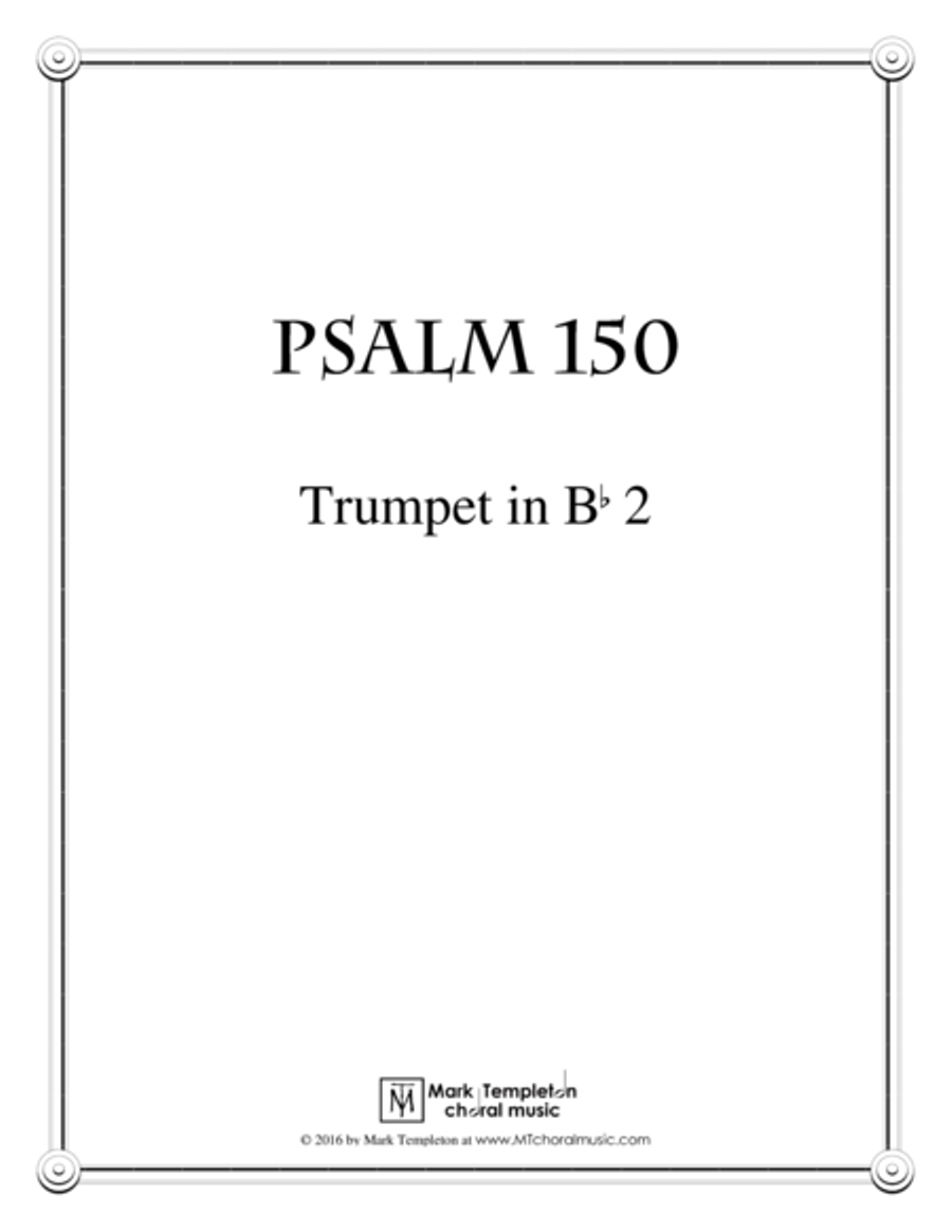 Psalm 150 (Trumpet in Bb 2) - B-Flat Trumpet - Digital Sheet Music ...