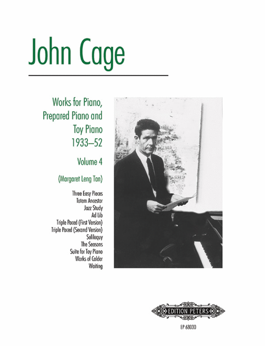 Works for Piano, Prepared Piano and Toy Piano 1933-52 by John Cage ...
