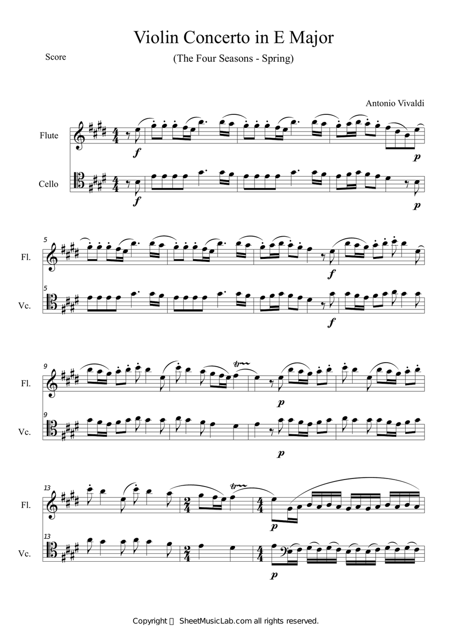 The Four Seasons - Spring (1st Movement) Short Version by Antonio ...