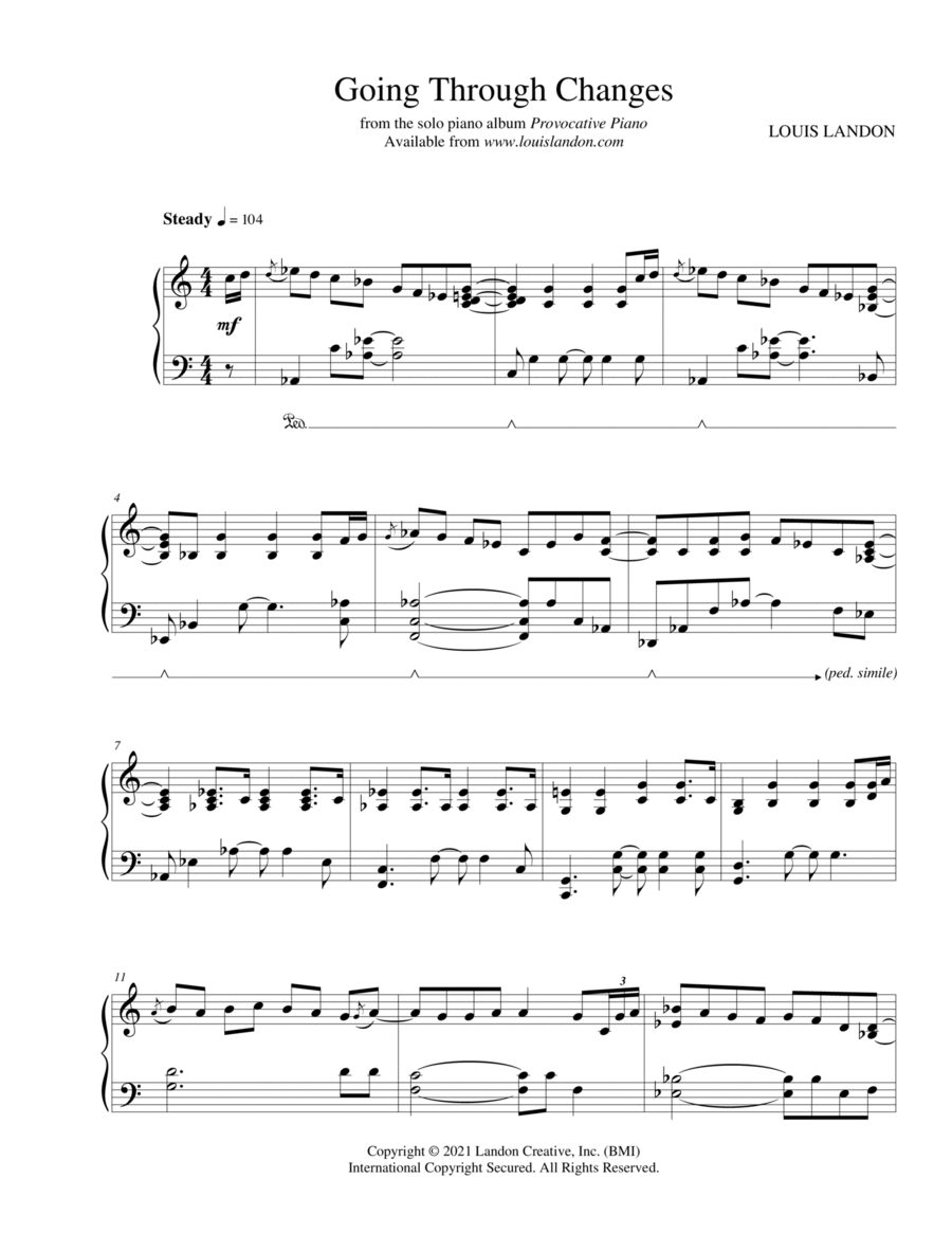 Going Through Changes - Piano Method, Piano Solo - Intermediate Digital ...