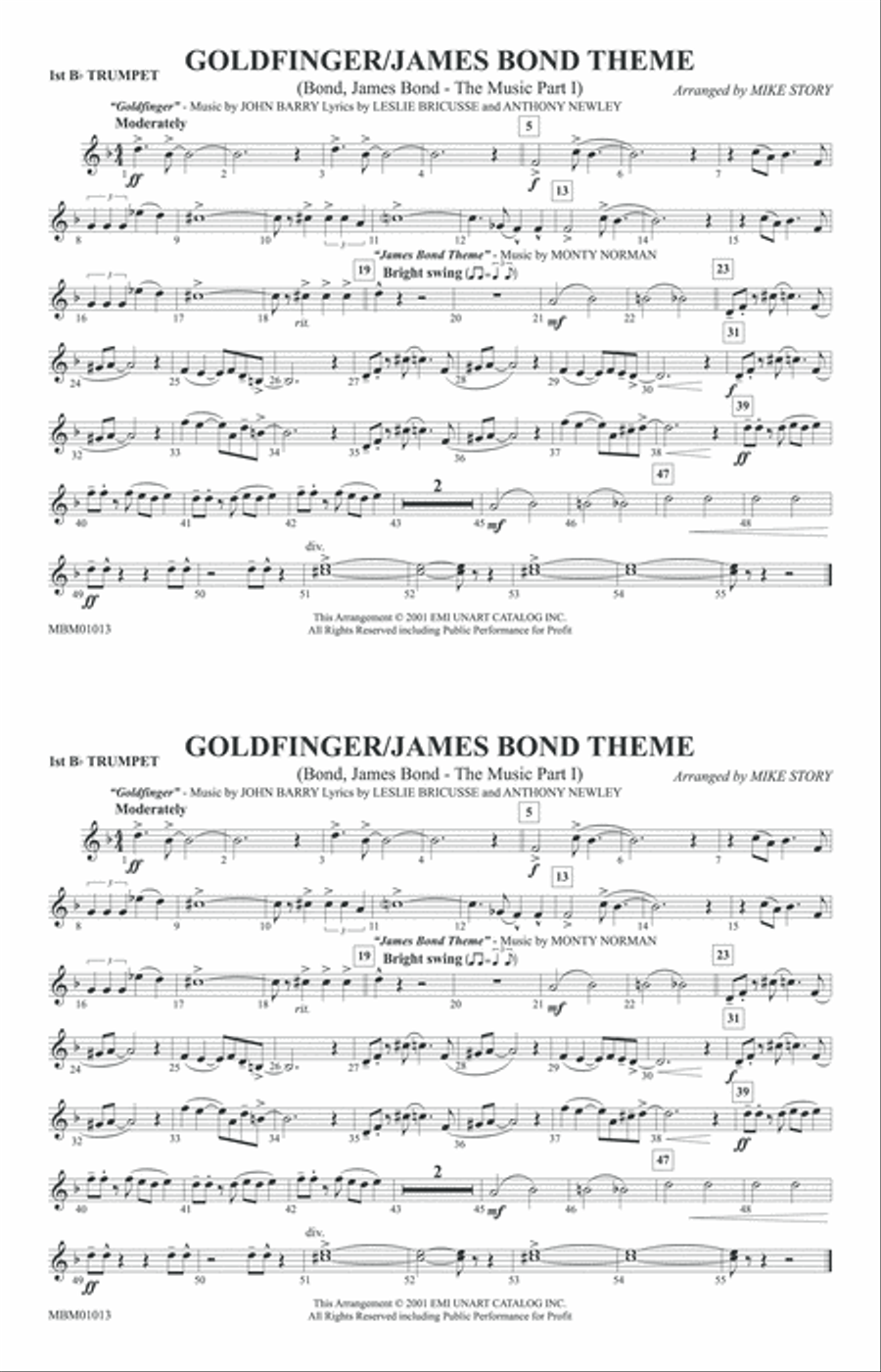 Goldfinger / James Bond Theme: 1st B-flat Trumpet - Marching Band ...