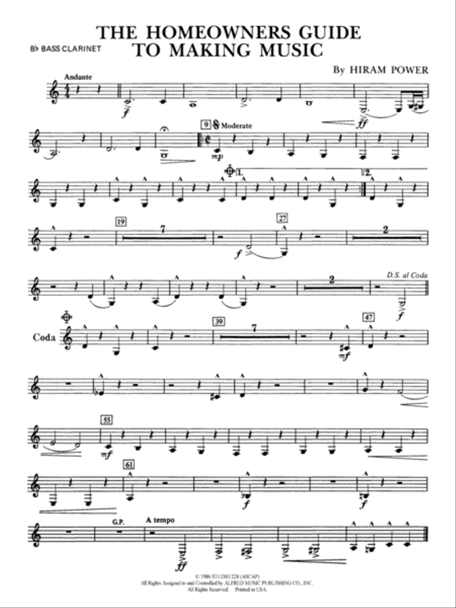 The Homeowners Guide to Making Music: B-flat Bass Clarinet - Concert ...