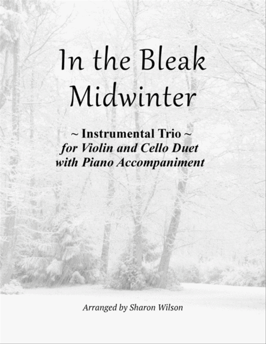 In The Bleak Midwinter For Violin And Cello Duet With Piano