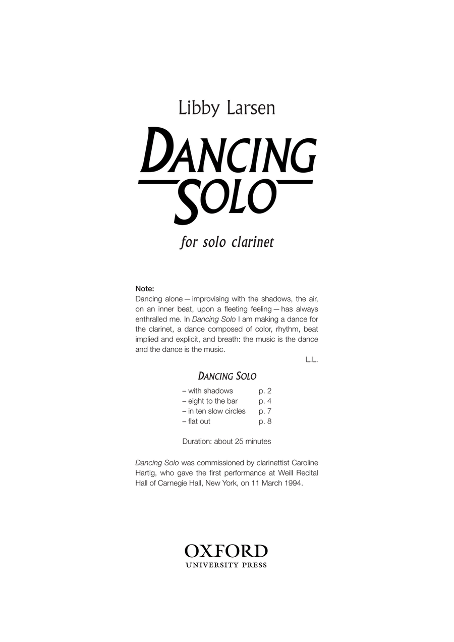 Dancing Solo by Libby Larsen - Score - Digital Sheet Music | Sheet ...