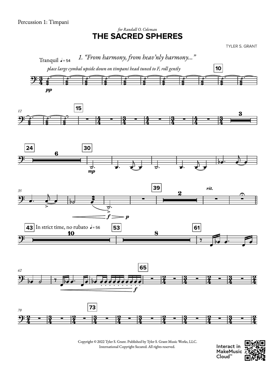 The Sacred Spheres: 1st Percussion by Tyler S. Grant - Concert Band ...