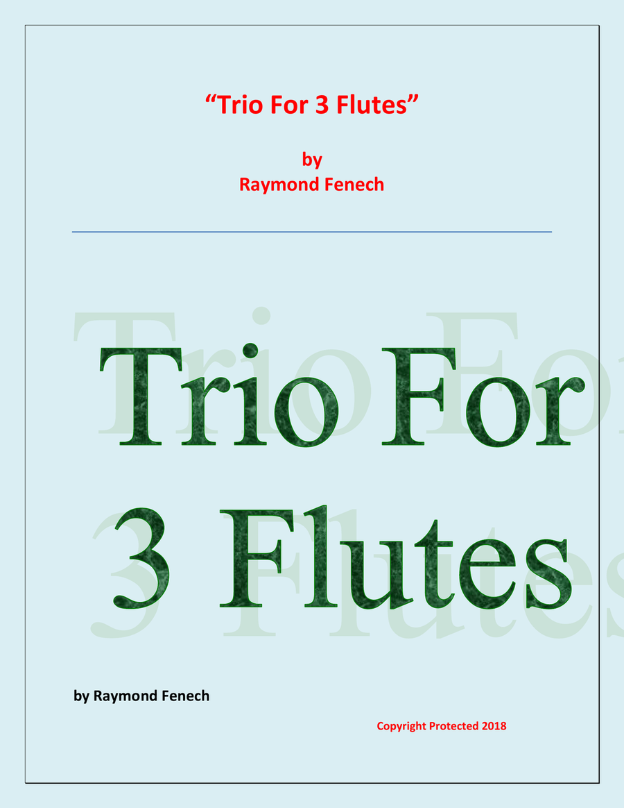 Trio for Flutes (3 Flutes) - Easy/Beginner - Flute Trio - Digital Sheet ...