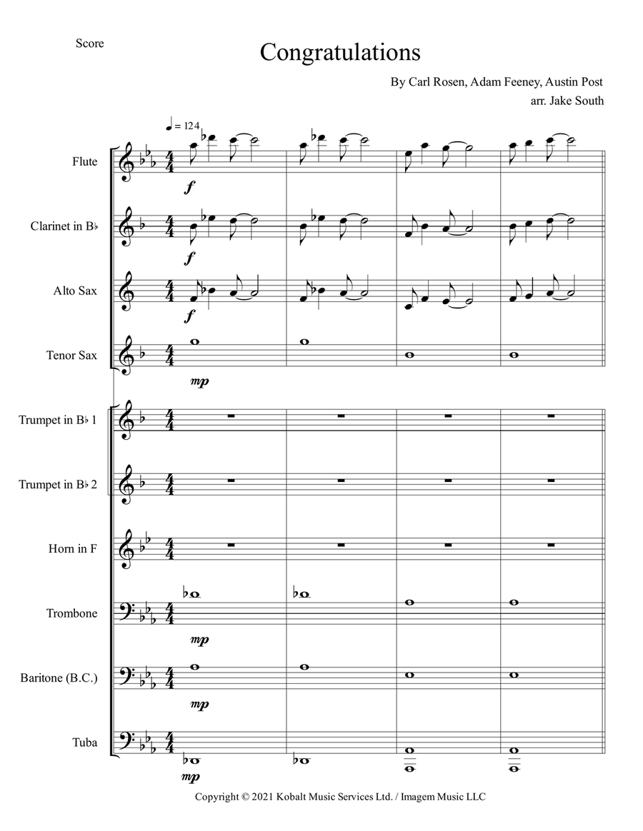 Congratulations - Marching Band - Early Intermediate Digital Sheet ...