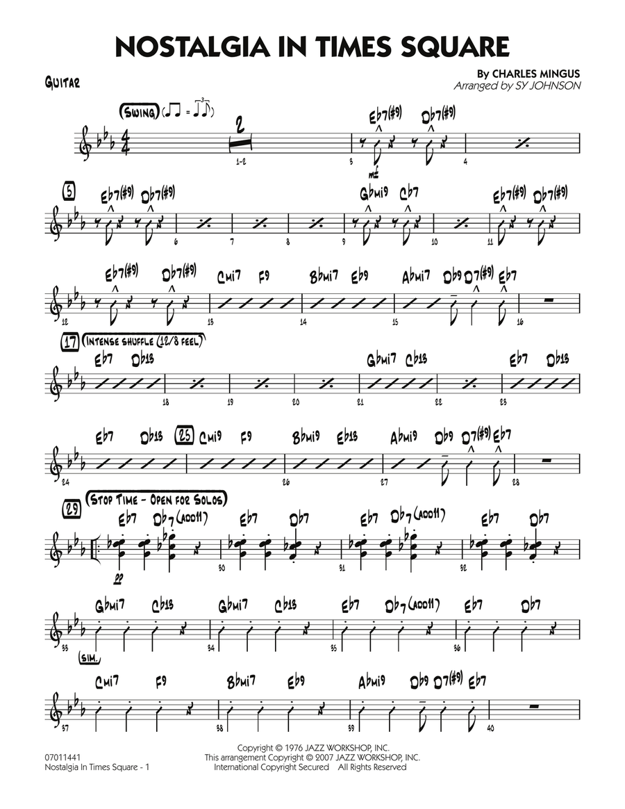 Nostalgia In Times Square - Guitar by Charles Mingus - Part - Digital ...