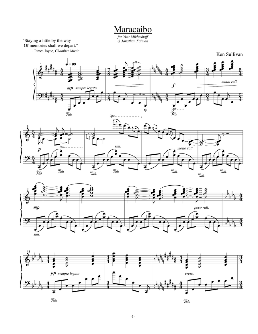 Maracaibo - Piano Solo - Digital Sheet Music | Sheet Music Plus