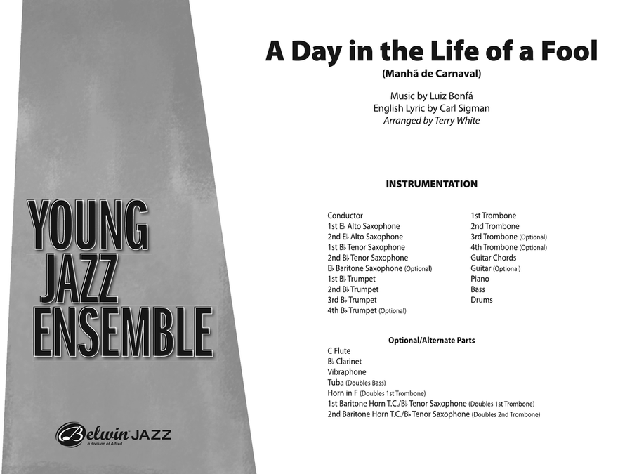 A Day in the Life of a Fool (Manha de Carnaval): Score - Jazz Ensemble ...