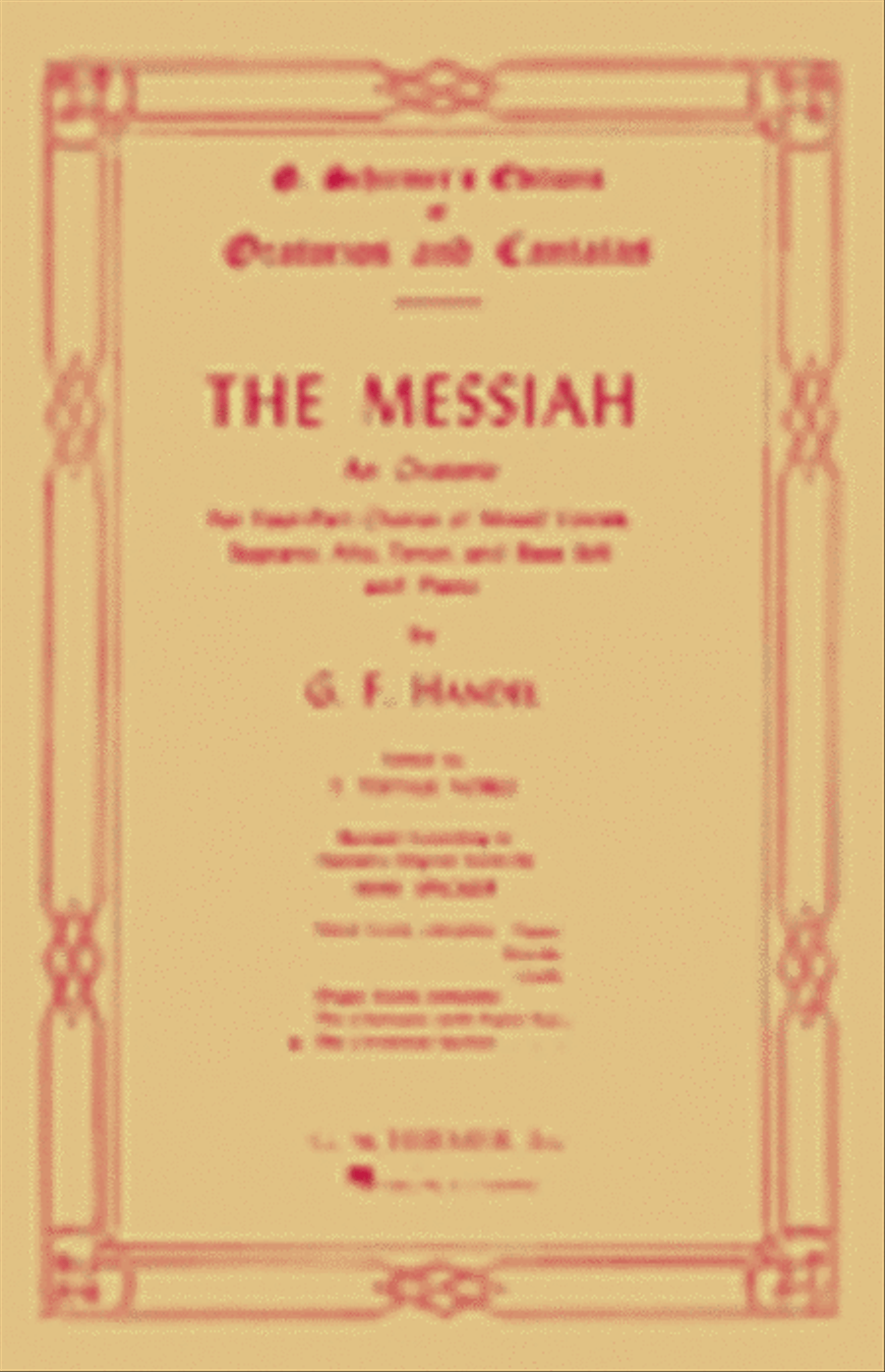 Messiah (Oratorio, 1741) by George Frideric Handel - Choir, Piano ...